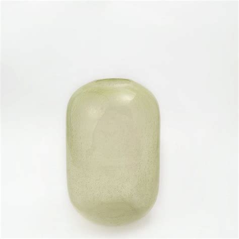 Jade Green Bubble Glass Vase Samskara Home