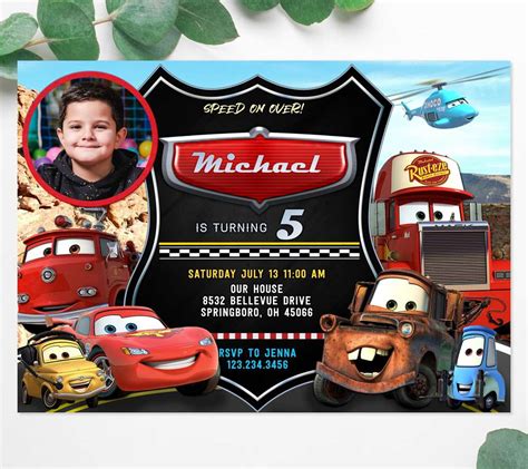 Lightning Mcqueen Invitation Template Free Lightning Mcqueen Cars