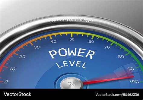 Power Level Conceptual Indicator 3d Meter Vector Image