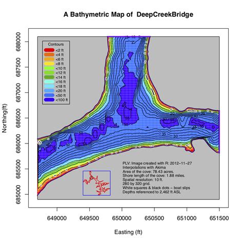 Bathymetric Maps Of Deep Creek Lake Piets Notes On Deep Creek Lake