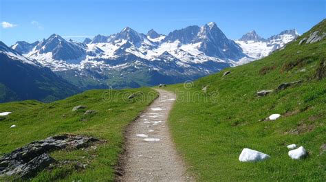 A Serpentine Path Through The Mountain Is Set Against A Backdrop Of