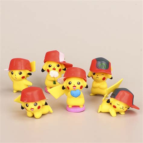 Pokémon 6pcs Leaf Pikachu Pokemon Pokemon Pikachu Anime Doll Shopee Philippines