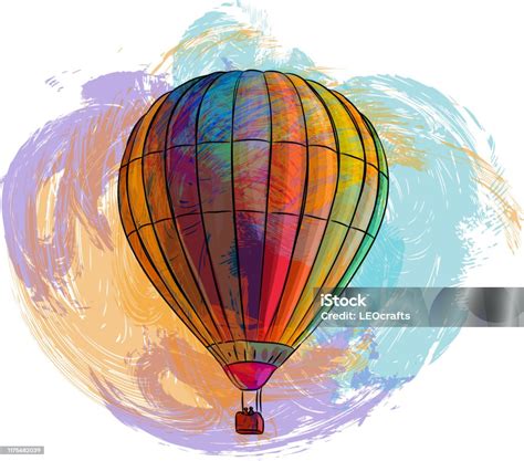 Ilustración De Dibujo De Globos Aerostáticos Y Más Vectores Libres De