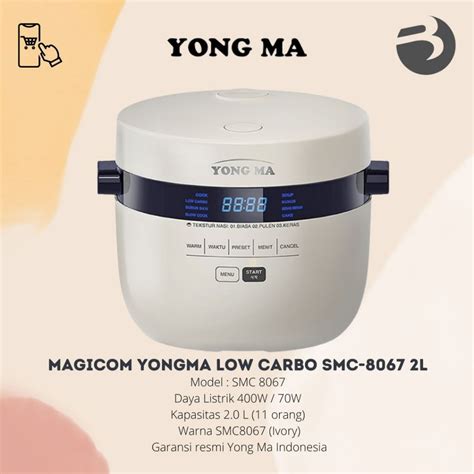 Jual Magicom Yongma Low Carbo Smc 8067 2l Shopee Indonesia