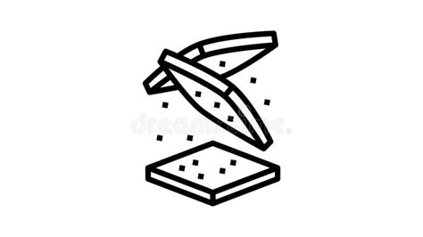 Bread Slice Food Cut Line Icon Animation Stock Footage Video Of Floating Organic 262783954