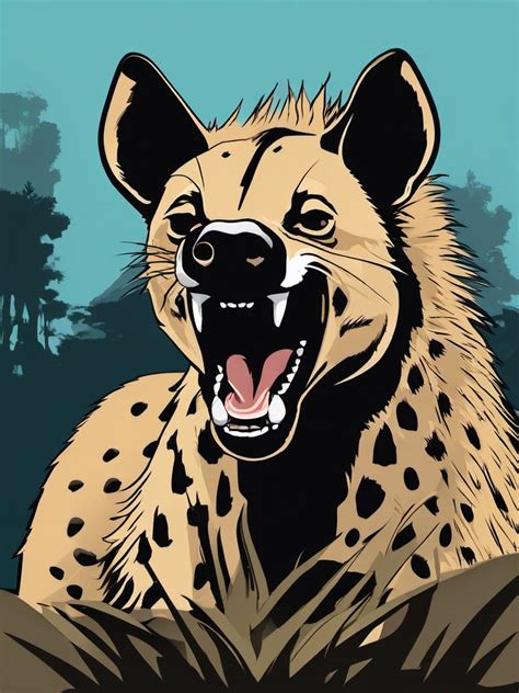 Hyena Clipart Scavenging Predator With A Distinctive