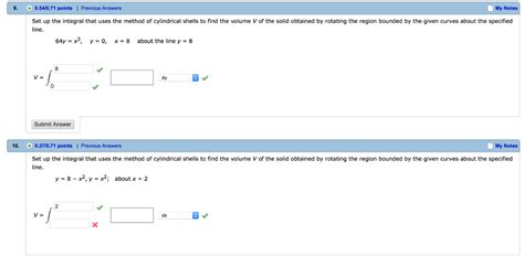 solved set up the integral that uses the method of
