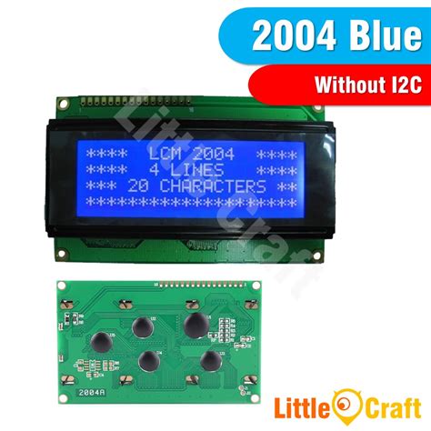 Character Lcd Display 1602 2004 Blue Yellow Backlight With I2c Without
