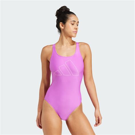 Adidas Big Bars Y Back Swimsuit Purple Adidas Tz