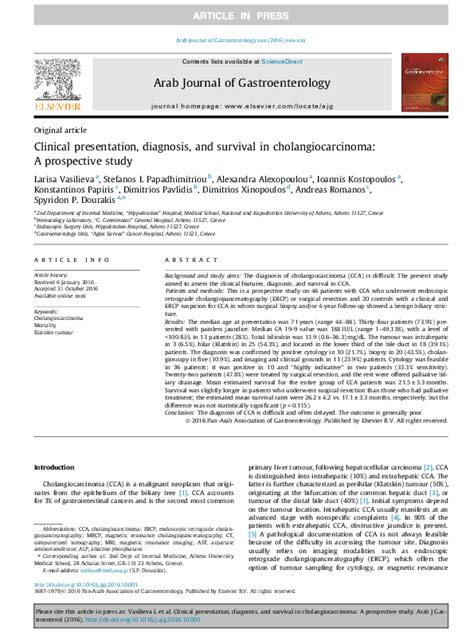 Pdf Clinical Presentation Diagnosis And Survival In