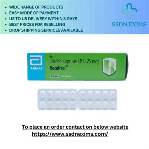Rocaltrol 0 25mcg Capsules100s At ₹ 4000box Jaripatka Nagpur Id 2853189140630