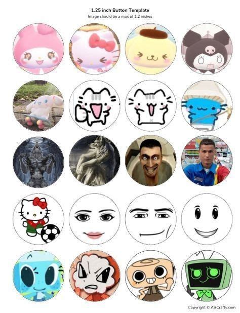 125 Inch Pin Template Part 3 In 2025 Pin Button Design Custom