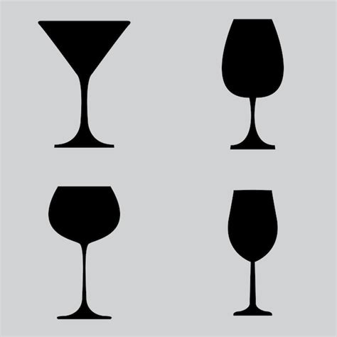 Premium Vector Clear Glass Silhouette Icon