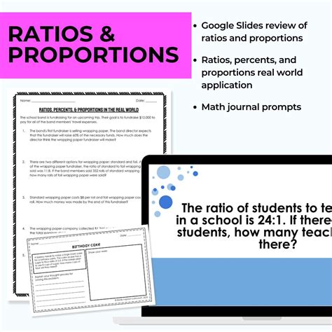 Getting Ready For Algebra 1 Summer Prep Packet Ratios And Proportions