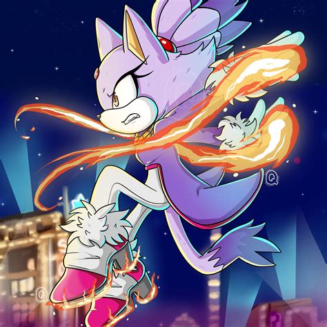 Blaze The Cat Print Etsy