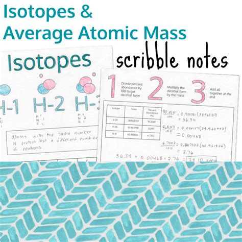 Chemistry Isotopes And Average Atomic Mass Scribble Notes
