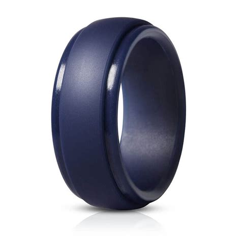 Polished Step Edge Silicone Ring Gthic