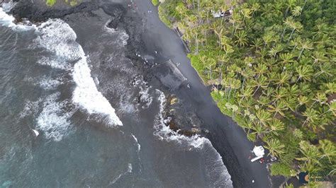Punaluu Black Sand Beach On The Big Island Of Hawaii
