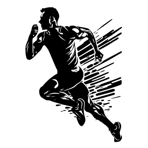 Track And Field Runner Creative Meadow