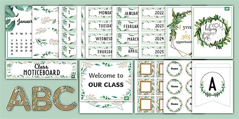 Botanical Theme Display Resource Twinkl Usa Twinkl