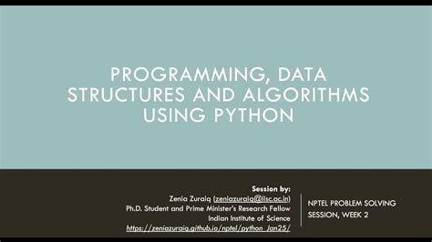 Nptel Noc25cs59 Programming Data Structures And Algorithms Using