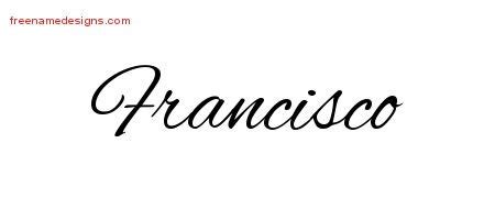 Cursive Name Tattoo Designs Francisco Download Free Free Name Designs
