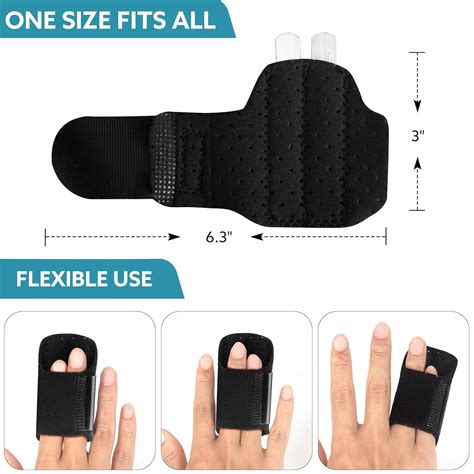 Kiimos 2 Férulas Para Dedos Soporte De Gatillo Mejorado Con 2 Barras De Metal Férulas