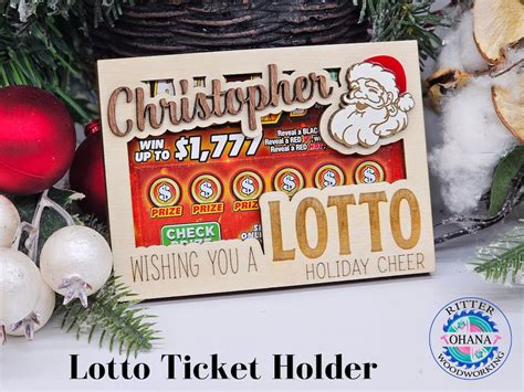 Lotto Ticket Christmas Lotto Holiday Cheer Lottery Ticket Holder