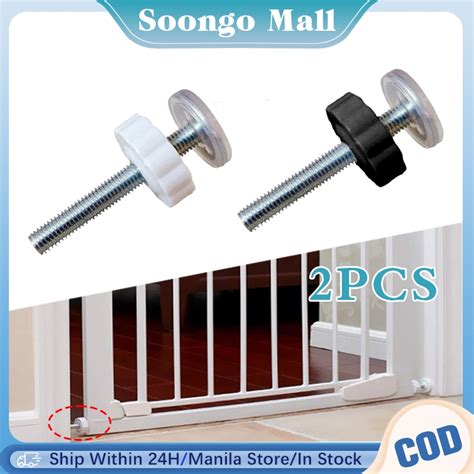 2pcs Safety Fence Screws M10 Extender Pressure Threaded Spindle Rods For Stair Railing Gates