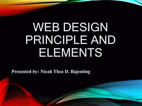 Web Design Principle And Elements Pptx