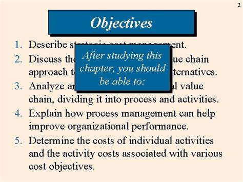 Chapter 5 Value Chain Analysis And Activitybased Management