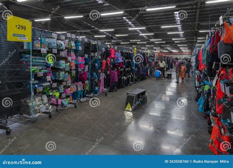 Indian Buyers Checking Out Various Sports Goods On Sale At Decathlon