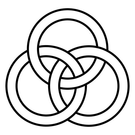 Interlocking Circles Trinity Knot Symbol Unity Connection 60384672 Vector Art At Vecteezy
