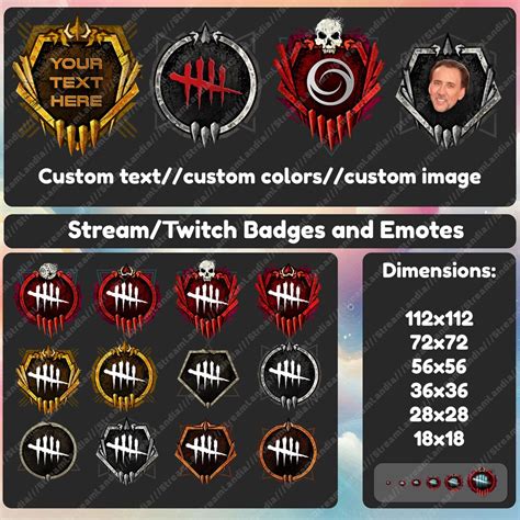 Dbd Dead By Daylight Ranks For Twitch Youtube Discord Sub Badges