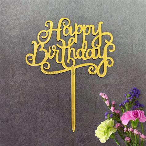 Happy Birthday Acrylic Cake Topper Act 26
