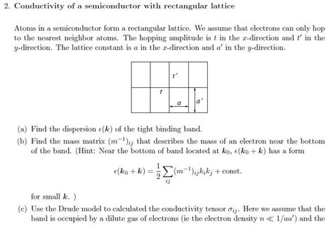 Solved Conductivity Of A Semiconductor With Rectangular