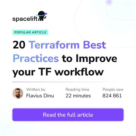 Spacelift On Linkedin 20 Terraform Best Practices To Improve Your Tf Workflow
