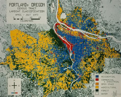 Land Use Map Of Portland Oregon Stock Image E750 0002 Science