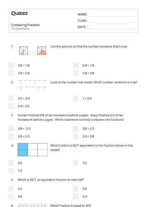 50 Comparing Amount Worksheets For 3rd Class On Quizizz Free And Printable