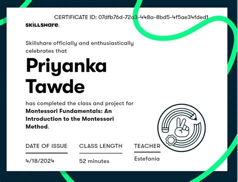 Montessorieducation Skillshare Lifelonglearning Priyanka Tawde