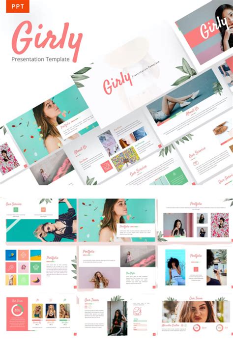 Girly Beautiful Powerpoint Template Masterbundles