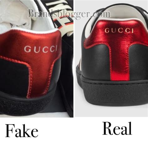 How To Spot Fake Ace Sneaker With Gucci Stripe Black Brands Blogger