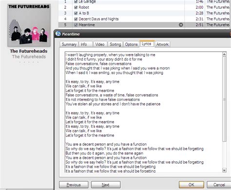 Random Thoughts About Nothing Usually So Special Ruby Script For Setting Lyrics In Itunes
