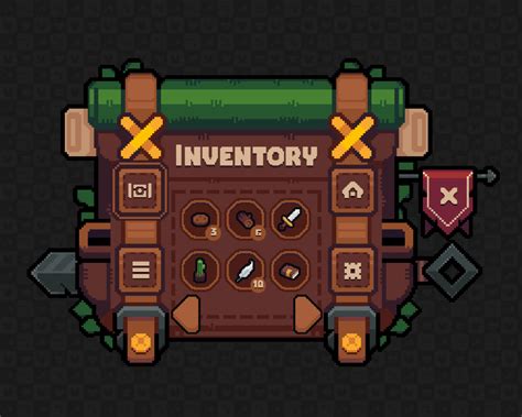 Adventure Ui Ui Pixel Art Asset Pack By Gowl