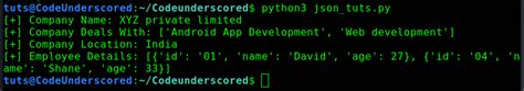 How To Parse Data From Json Into Python Code Underscored