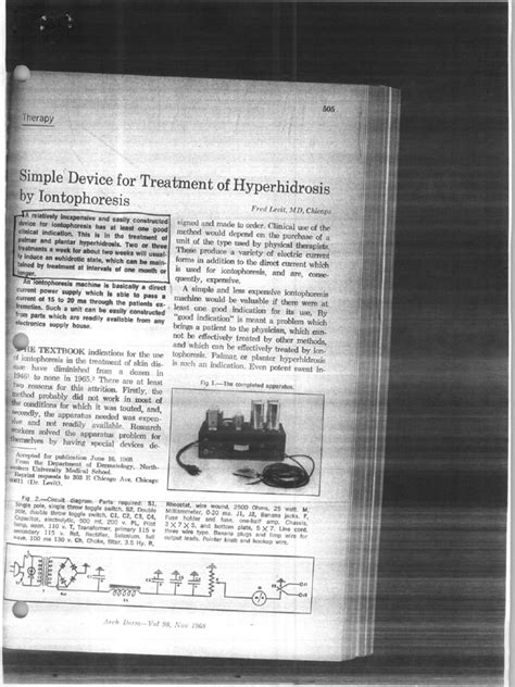 Levit 1968 Simple Device For Tx Of Hh By Ionto Pdf