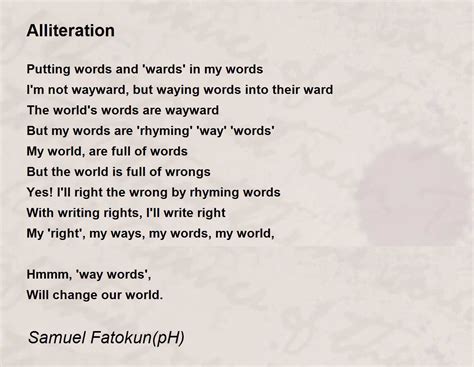 Alliteration Poems Poems With Alliteration My Poetic Side