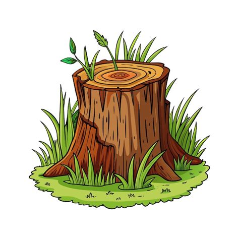 Premium Vector Tree Stump Concept Illustration