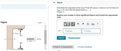 Solved PartA Determine The Magnitude Of The Load P That Will Chegg