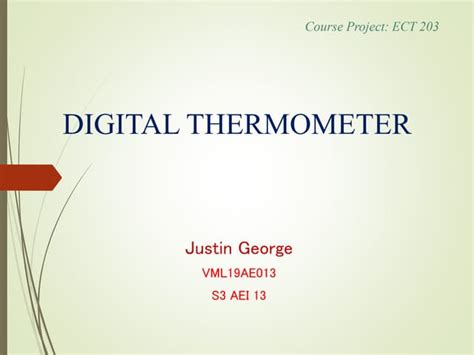 digital thermometer arduino based abstract details pptx physics